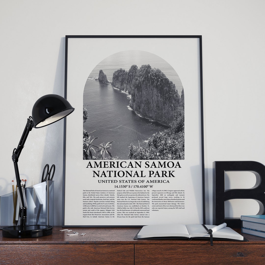 American Samoa National Park Poster Inspired Newspaper - Etsy