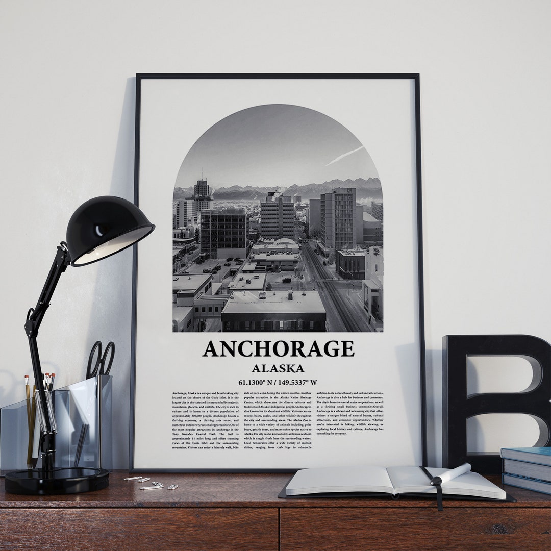 Anchorage Poster Inspired Newspaper, Anchorage Print, Photo, Artwork ...