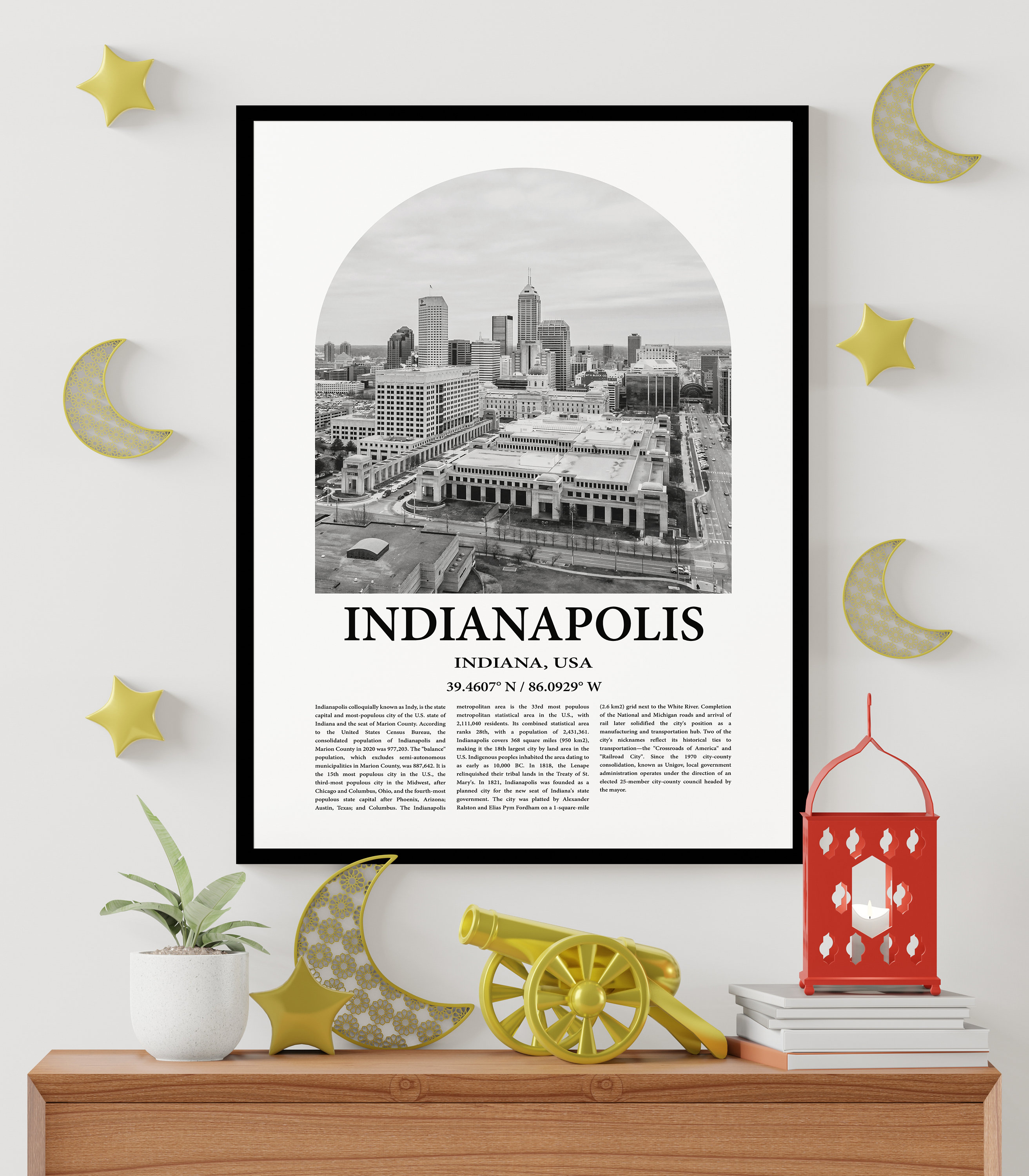 Indianapolis Poster Inspired Newspaper Indianapolis Black and - Etsy