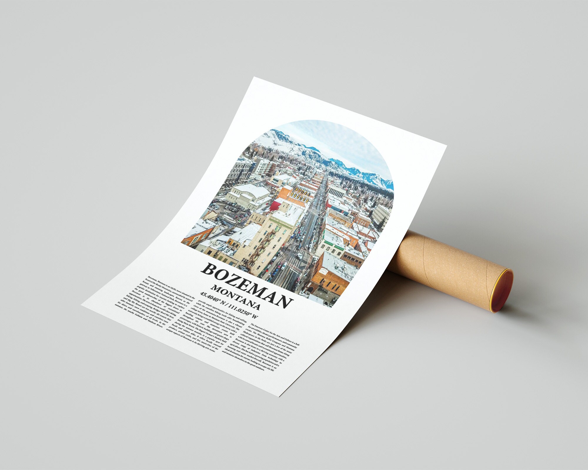 Bozeman City Poster Inspired Newspaper, Bozeman City Print, Photo ...