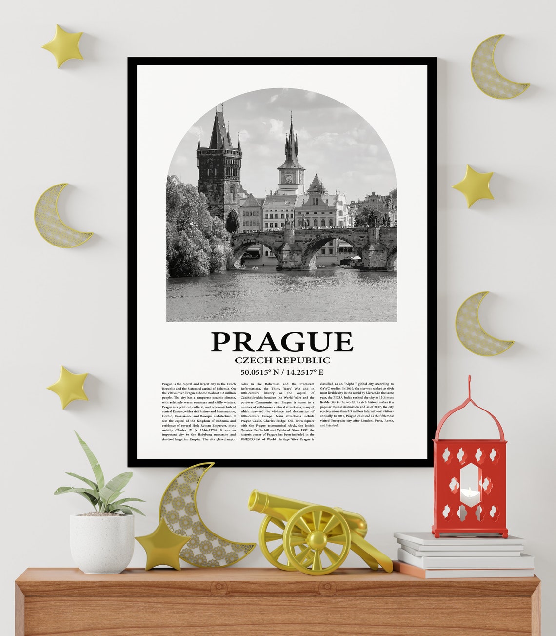 Prague Poster Prague Art Print Prague Travel Print Black & - Etsy
