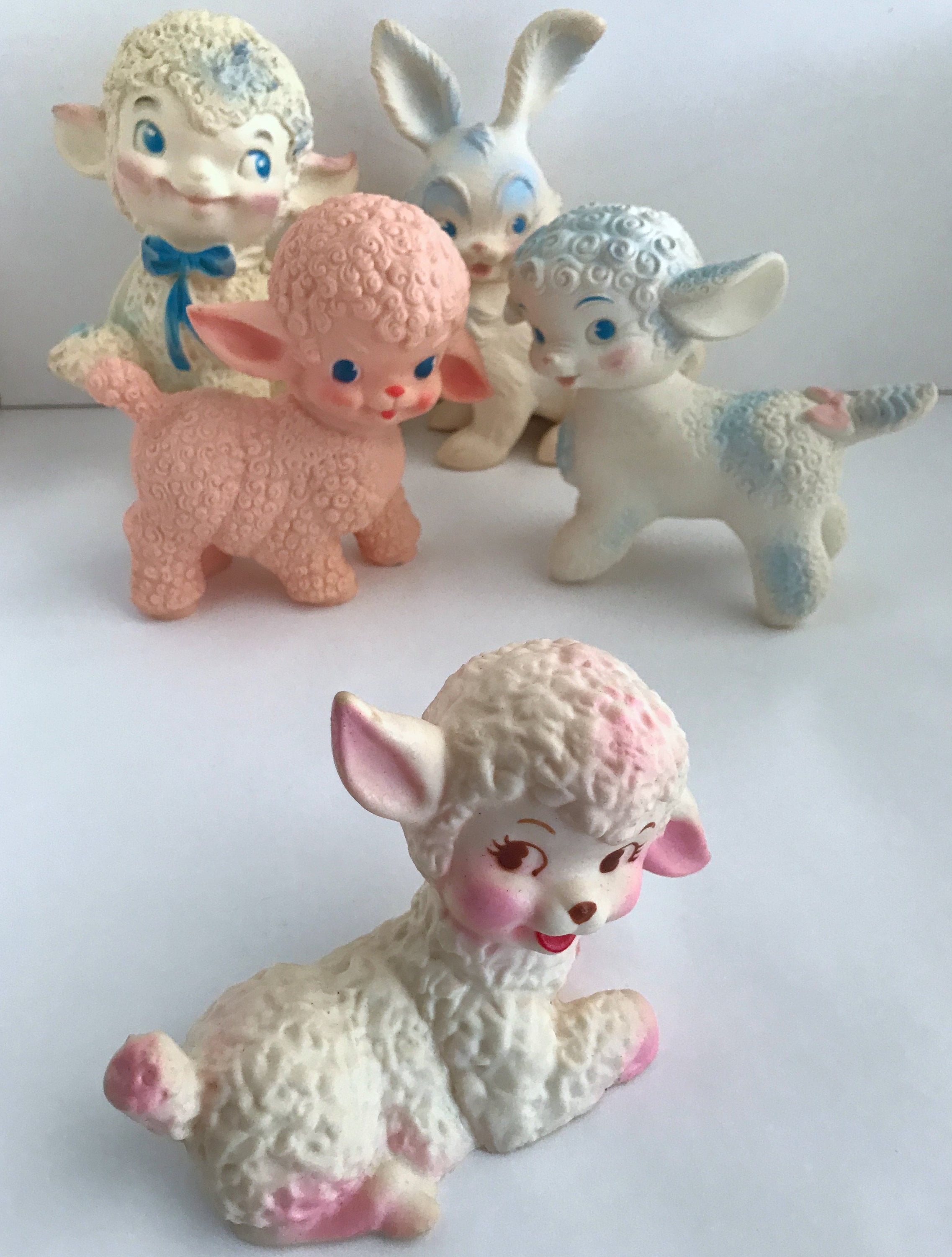 Vintage 1950s Sweet Baby Character Face LAMB Rubber Squeak Toy - Etsy