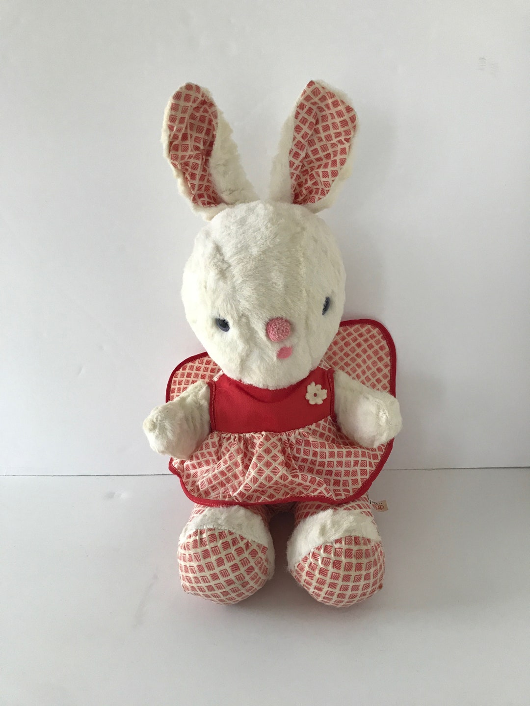 IDEAL Rayon Plush BUNNY Chubby Dressed Rabbit 1950s Made in U S A - Etsy