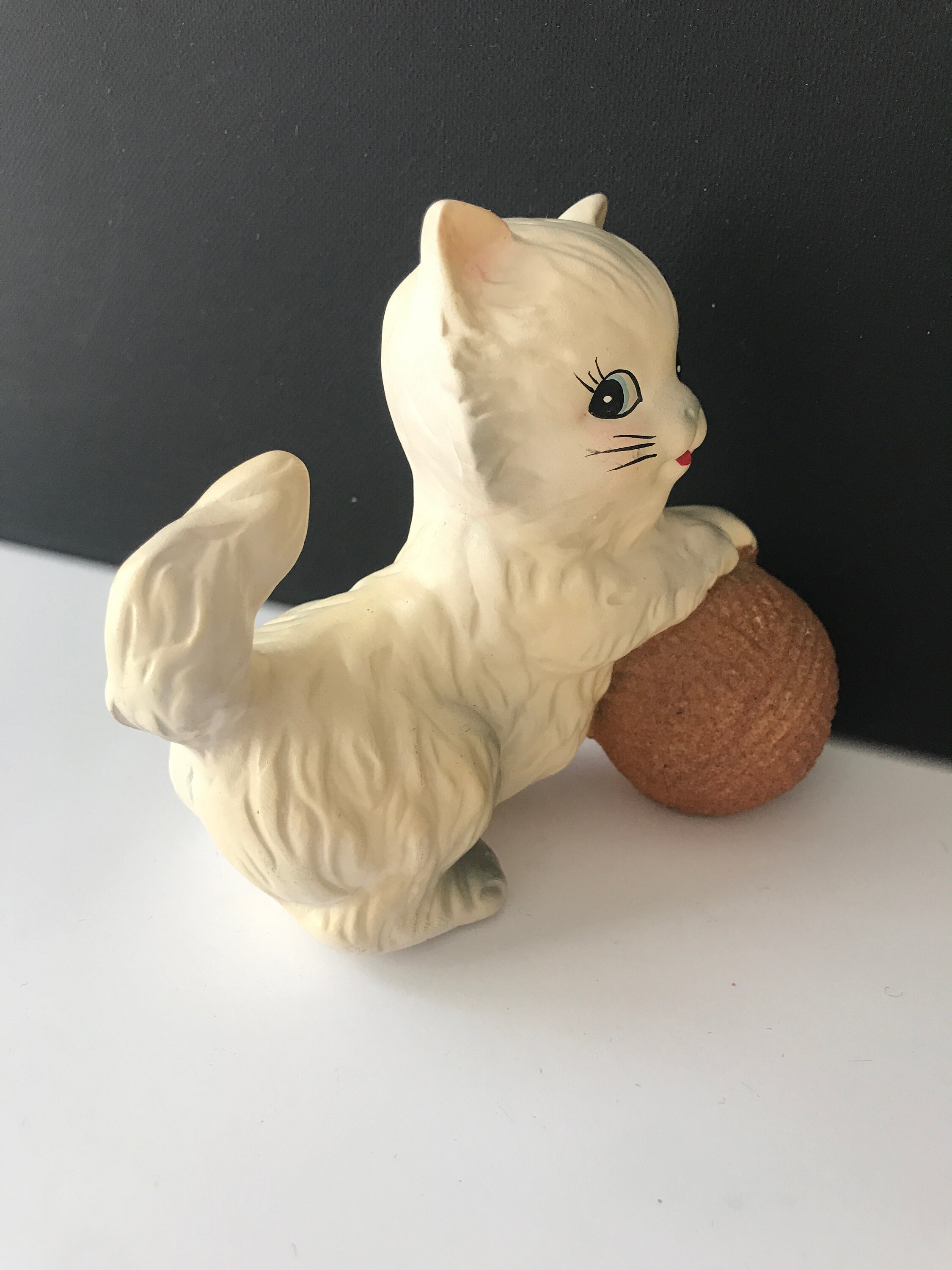 Vintage Japan KITTY Cat KITTEN Porcelain Ceramic Kawaii Baby Face ...