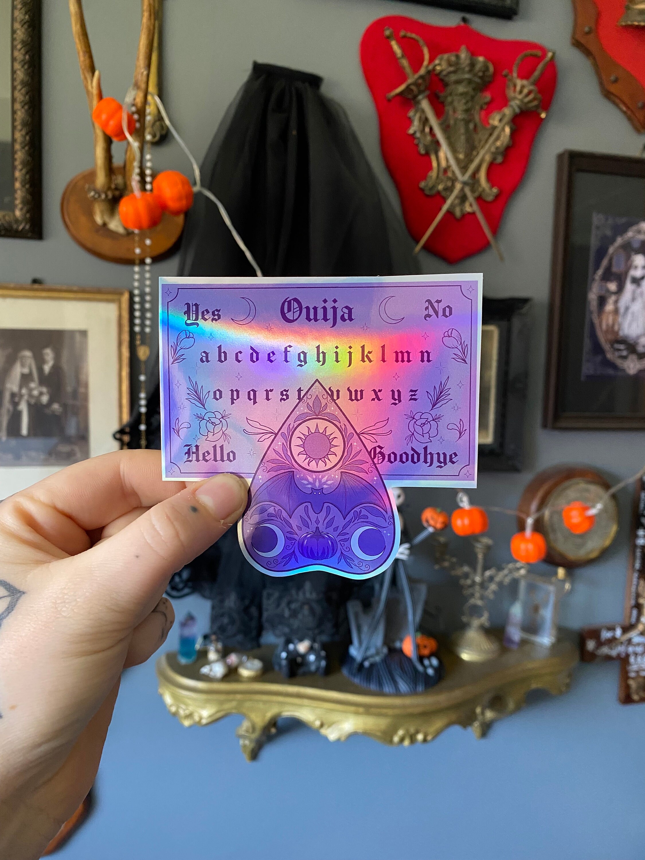 Ouija Board Holographic Sticker - Etsy