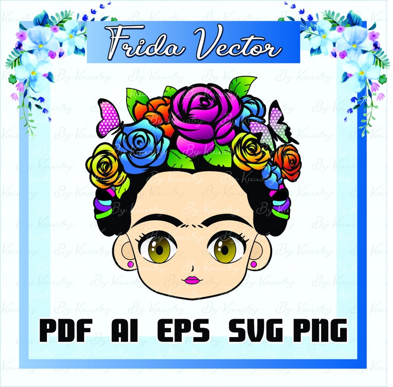 FRIDA KAHLO Vector File - Etsy