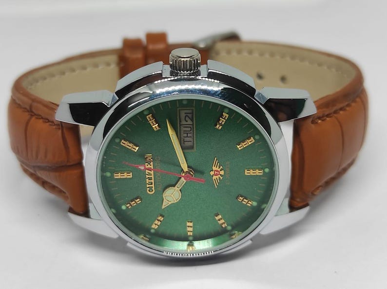 Vintage Citizen Automatic Green Dial Stainless Steel Day/date Men's ...