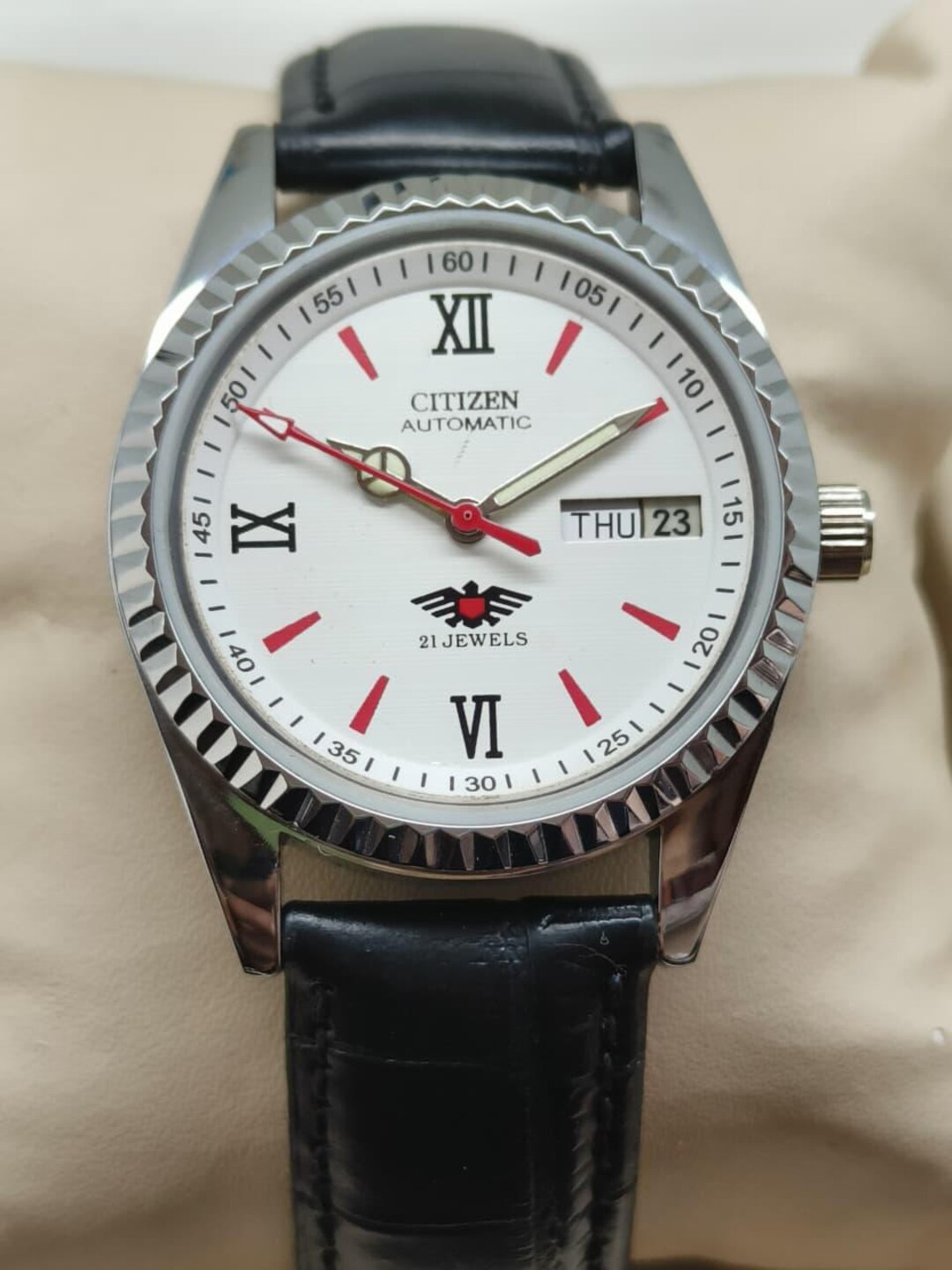 Vintage Citizen Automatic 35mm 21 Jewels Day-date Japanese White Dial ...