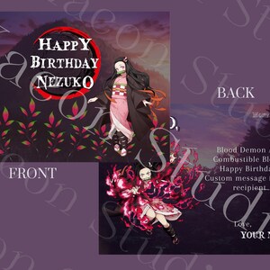 Demon Slayer - Nezuko Birthday Card - Etsy