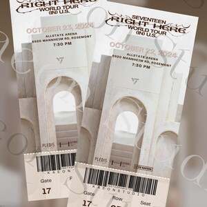 Seventeen Right Here Tour Tickets V2 - Etsy