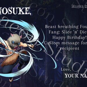 Demon Slayer - Inosuke Birthday Card - Etsy