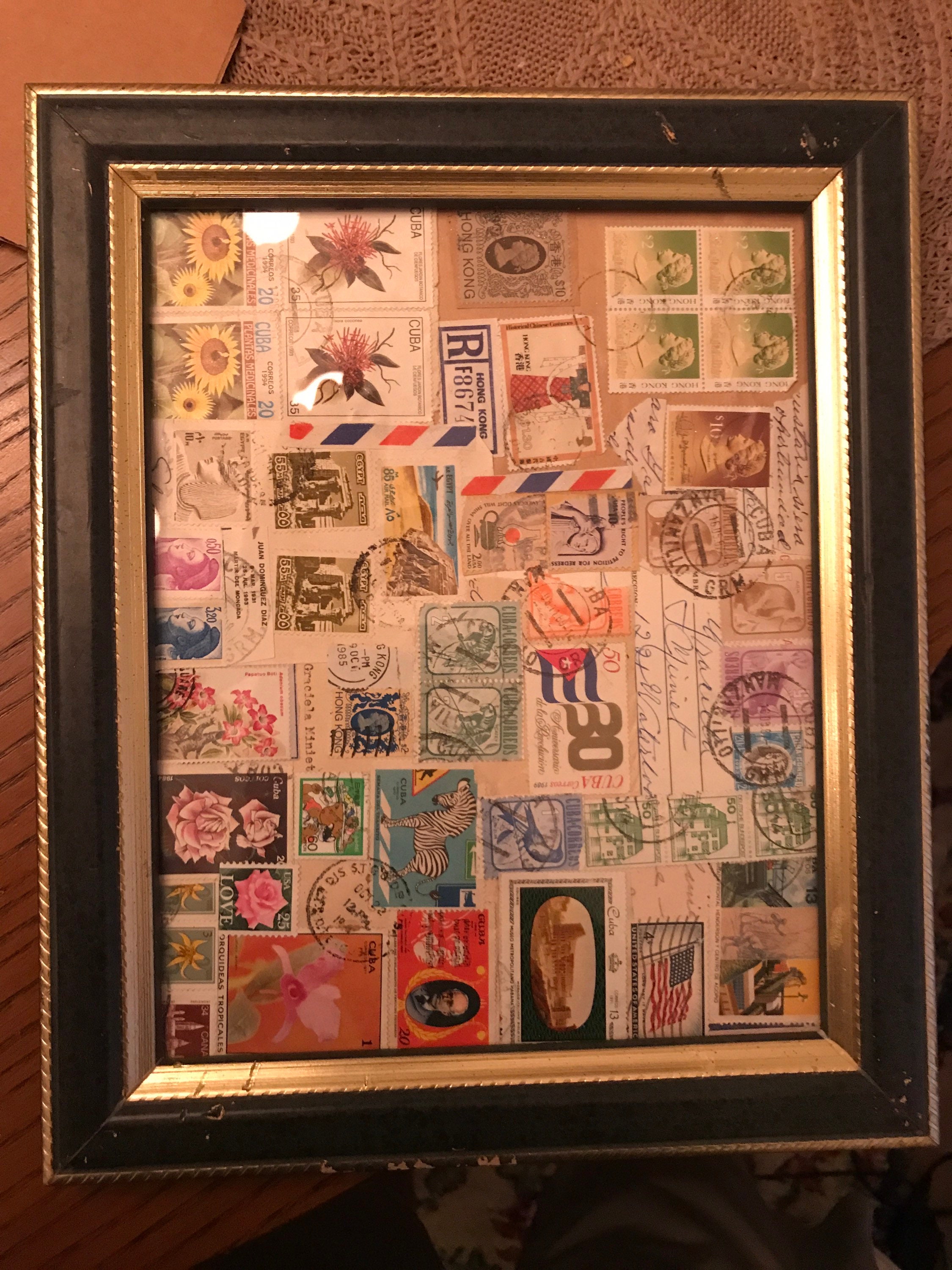 Stamp Collage Art Frames - Etsy