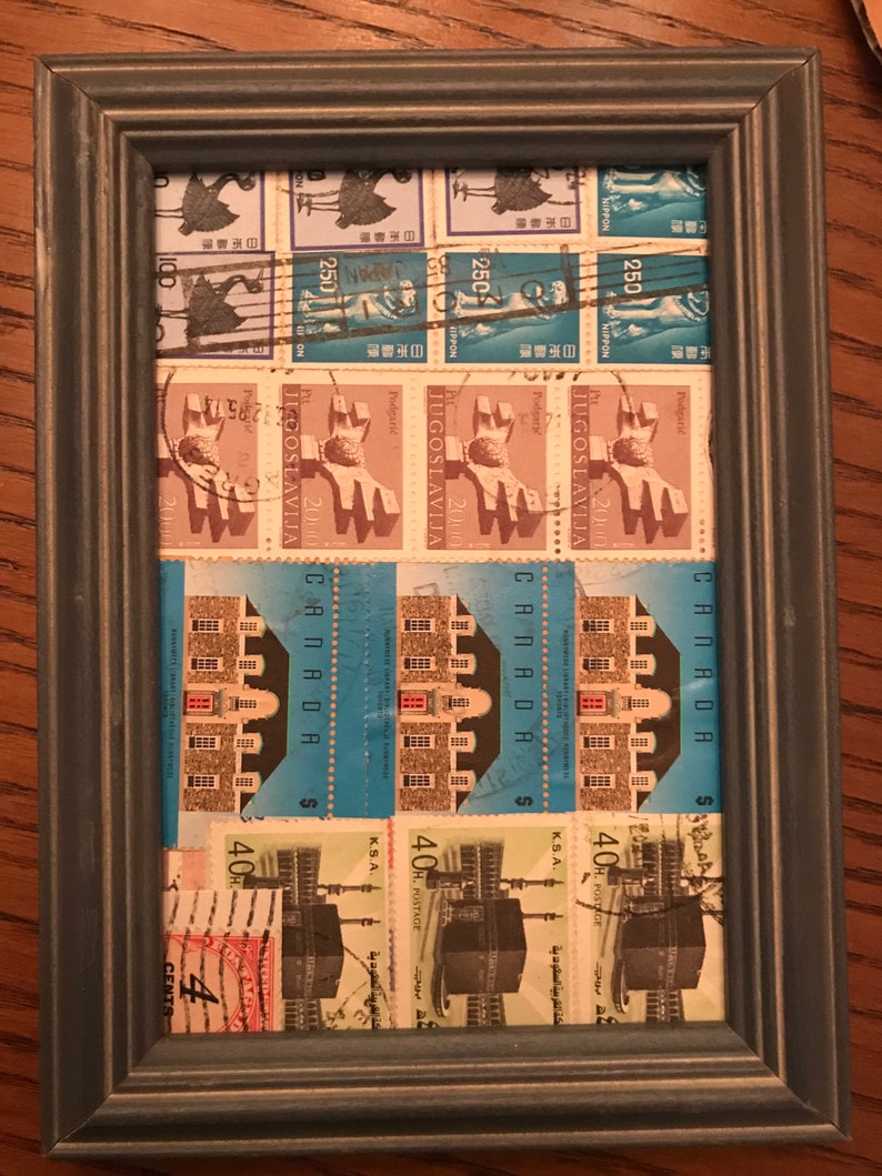 Stamp Collage Art Frames - Etsy