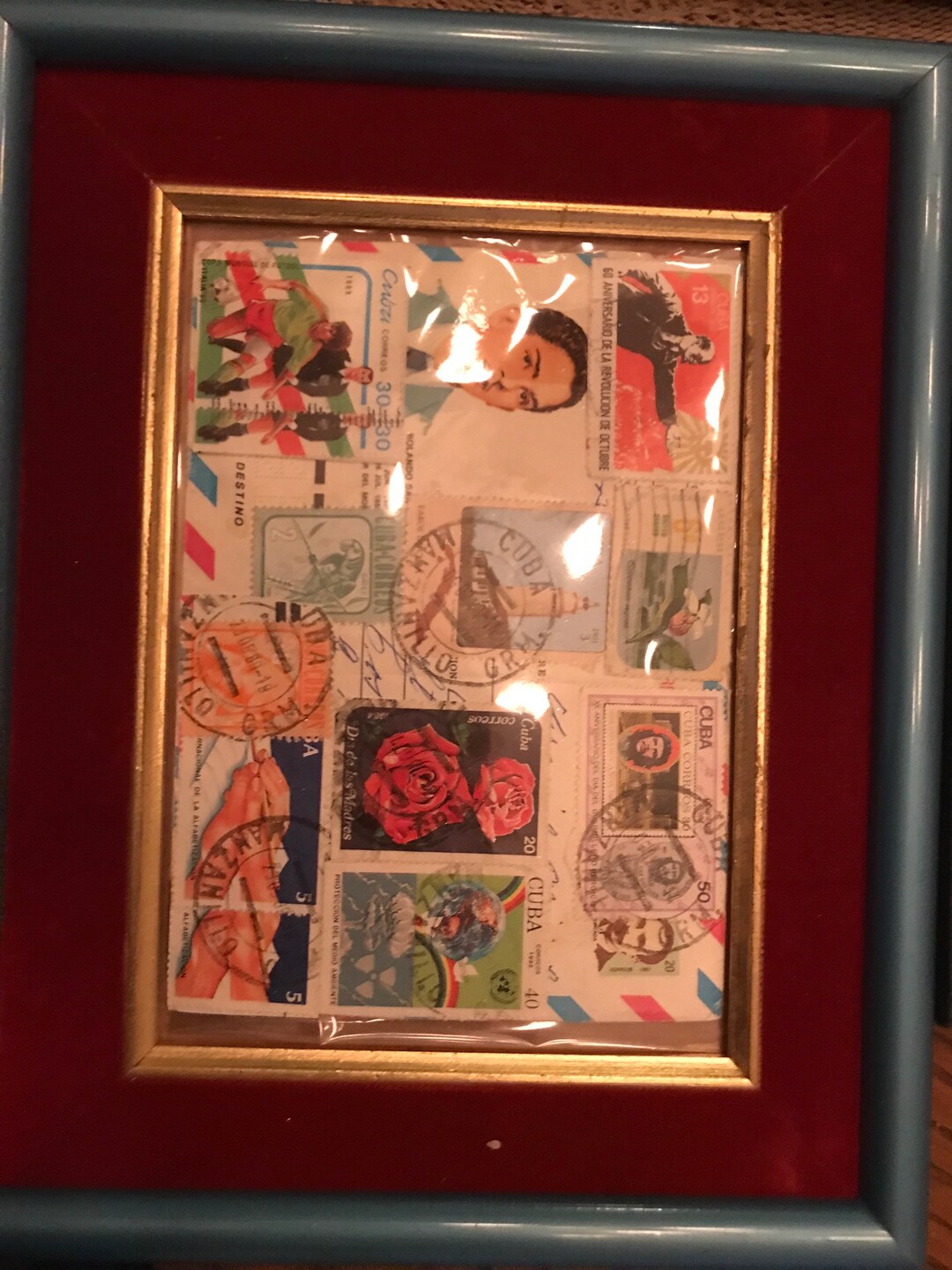Stamp Collage Art Frames - Etsy