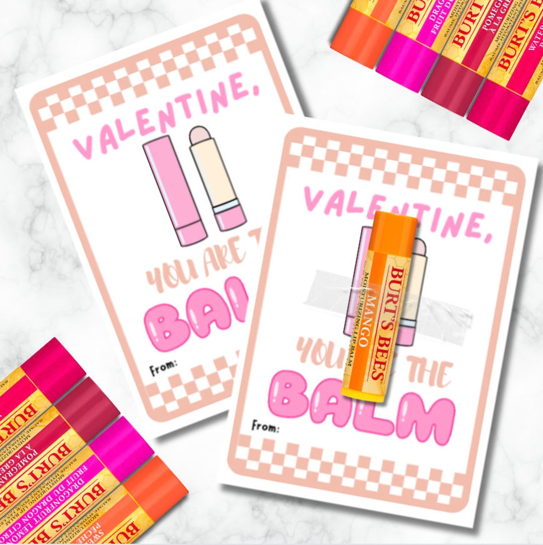 Lip Balm Valentine's Day Instant Download Printable Classroom Party ...
