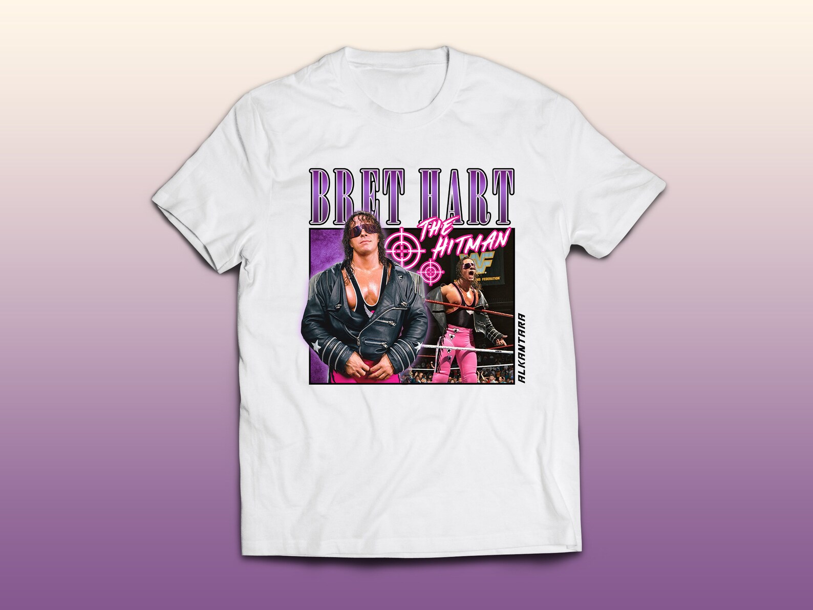Bret Hart Shirt Sizes S to 3XL 100% Cotton Black or | Etsy