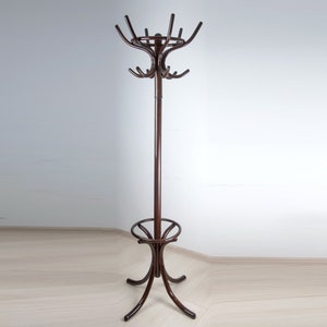 Antique Thonet Coat Rack/ Bentwood Wall Hooks/ Vintage Bent Wood Coat ...