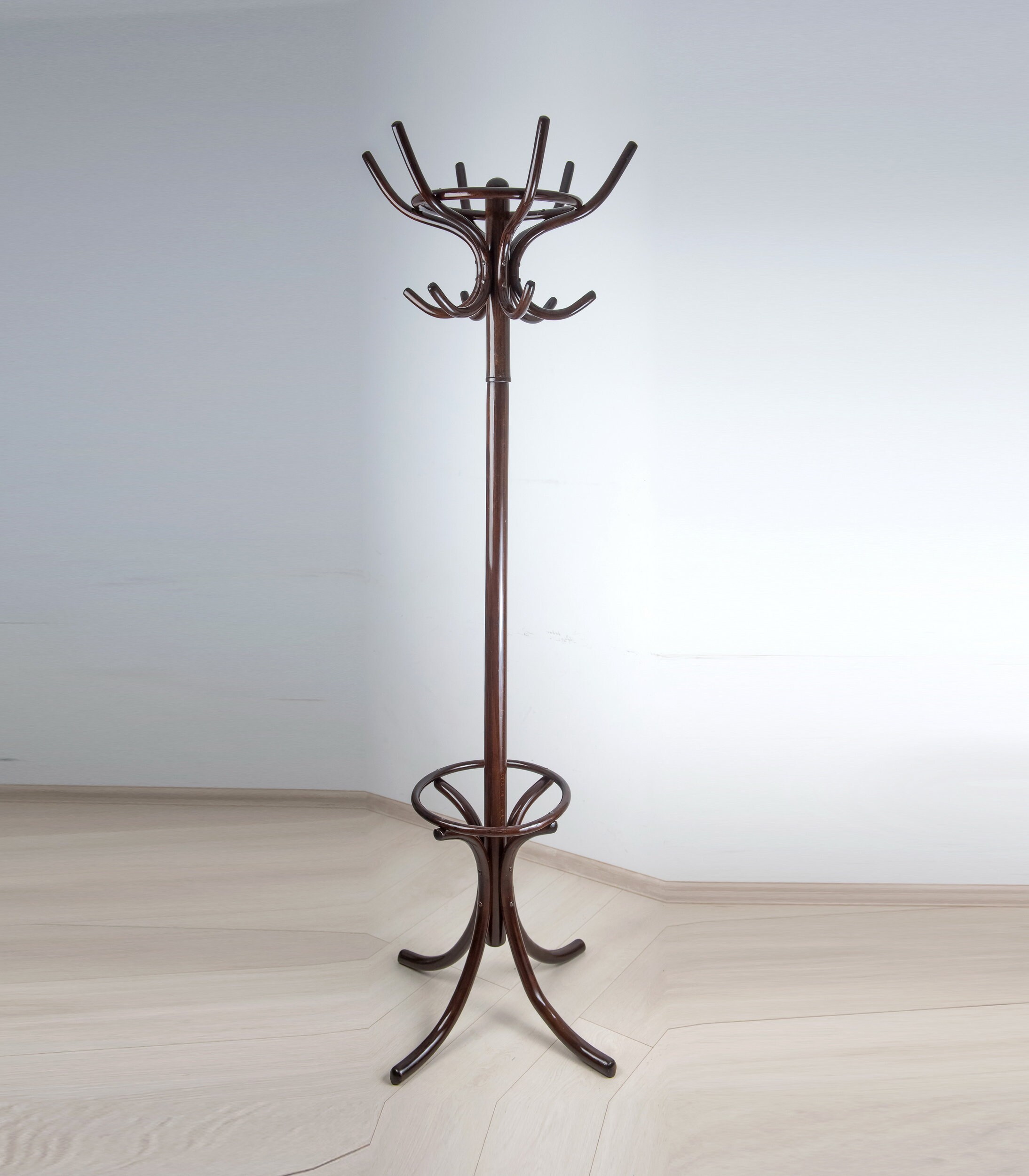 Antique Thonet Coat Rack/ Bentwood Wall Hooks/ Vintage Bent Wood Coat ...