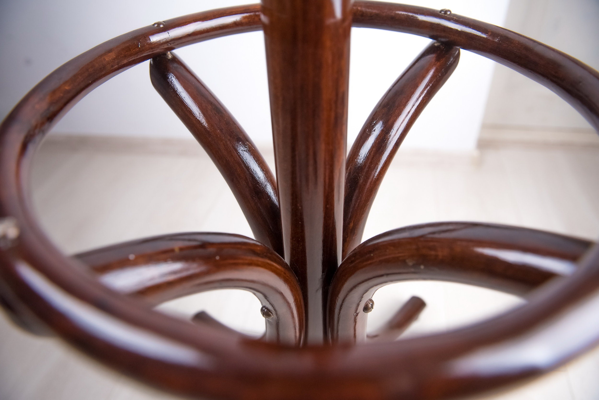 Antique Thonet Coat Rack/ Bentwood Wall Hooks/ Vintage Bent Wood Coat ...