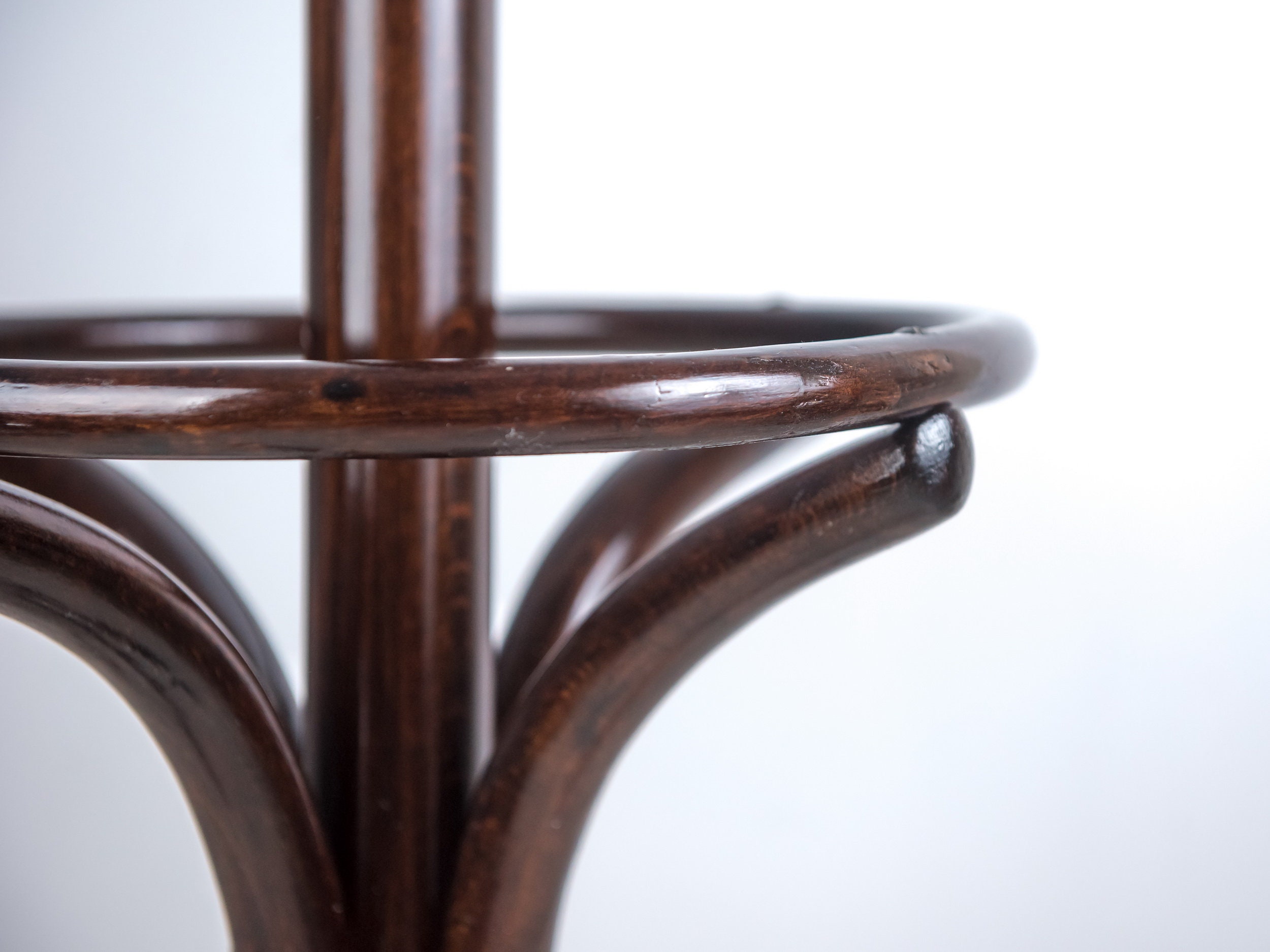 Antique Thonet Coat Rack/ Bentwood Wall Hooks/ Vintage Bent Wood Coat ...