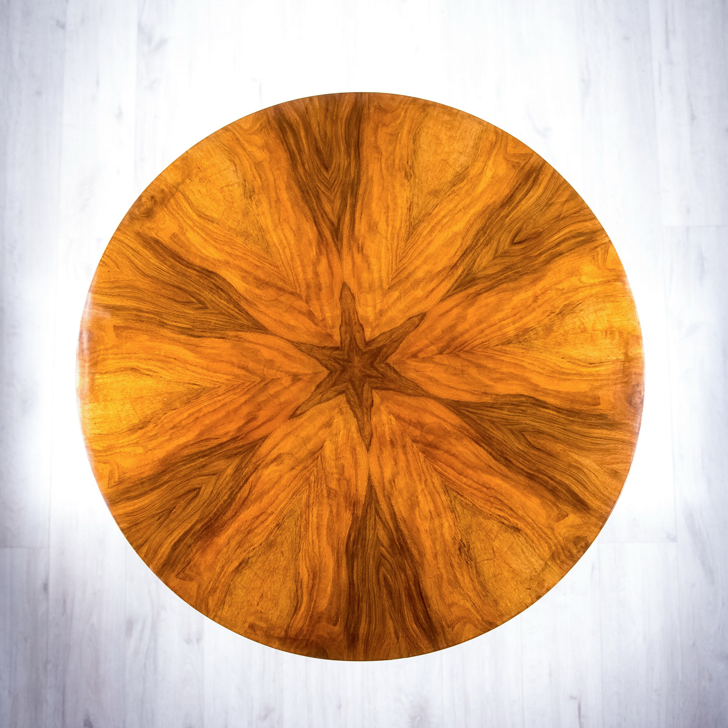 Art Deco Table/ Vintage Art Deco Table/ Walnut Veneer Table Top/ Art ...