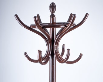 Antique Thonet Coat Rack/ Bentwood Wall Hooks/ Vintage Bent Wood Coat ...