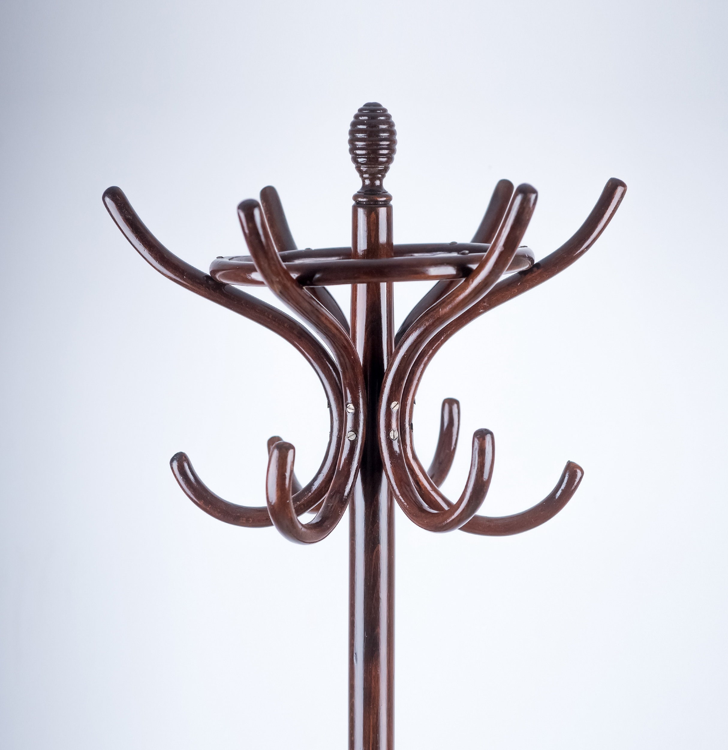 Thonet Coat Rack/ Bentwood Wall Hooks/ Vintage Bent Wood Coat Rack ...