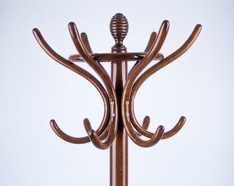 Antique Thonet Coat Rack/ Bentwood Wall Hooks/ Vintage Bent Wood Coat ...