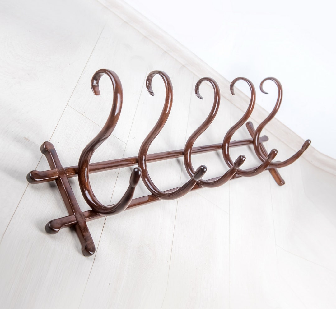 Thonet Wall Coat Rack/ Thonet Style Hat Rack/ Thonet Wall Hanger ...