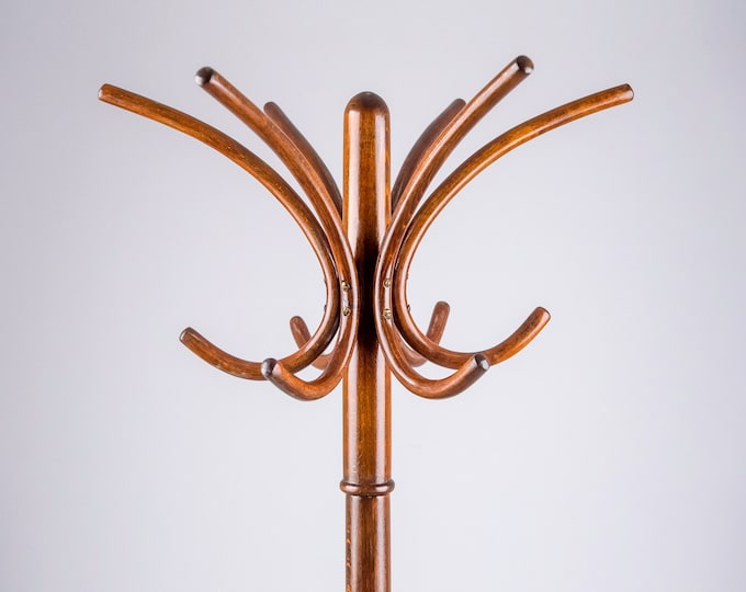 Antique Thonet Coat Rack/ Bentwood Wall Hooks/ Vintage Bent Wood Coat ...