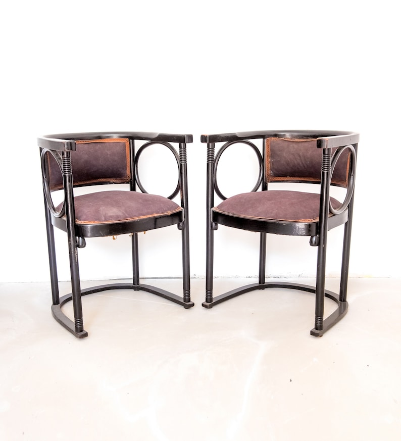 COMPLETE SET of Thonet Fledermaus/ Josef Hoffmann Chair/ Thonet Chair ...
