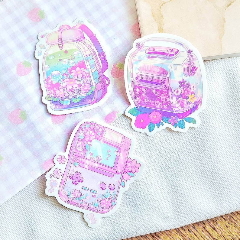Pink Aesthetic Vintage Stickers Set Girly Nostalgic Retro - Etsy