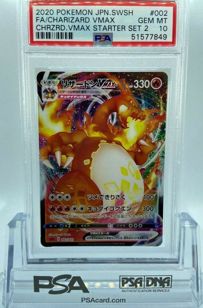 PSA 10 CHARIZARD Full Art or Gold or Rainbow 1st Edition & More ...