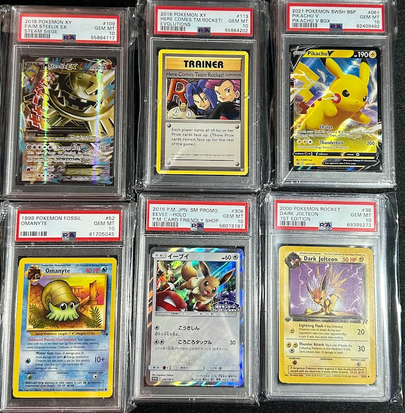 PSA 10 Graded Pokemon Card 5 Ultra Rare Pokémon Cards Mystery Box 100% ...
