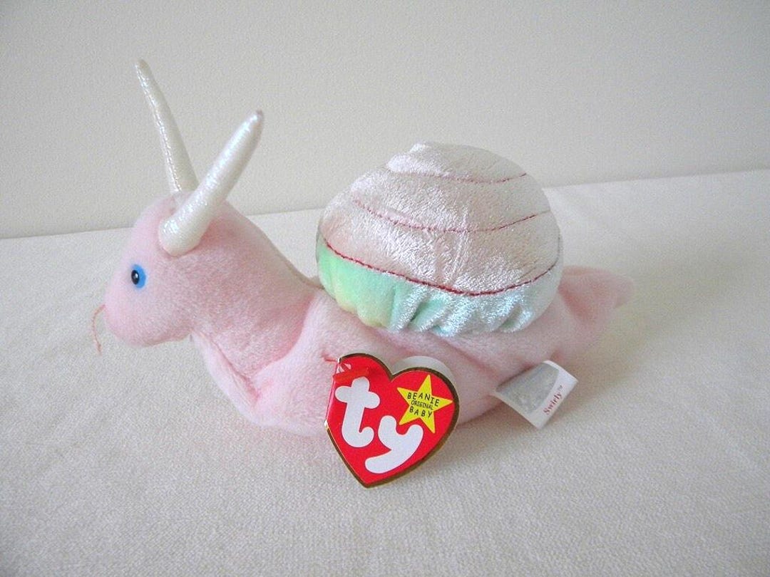 Vintage TY Beanie Babies Swirly the Snail Pastel Plush Toy 1999 5th ...