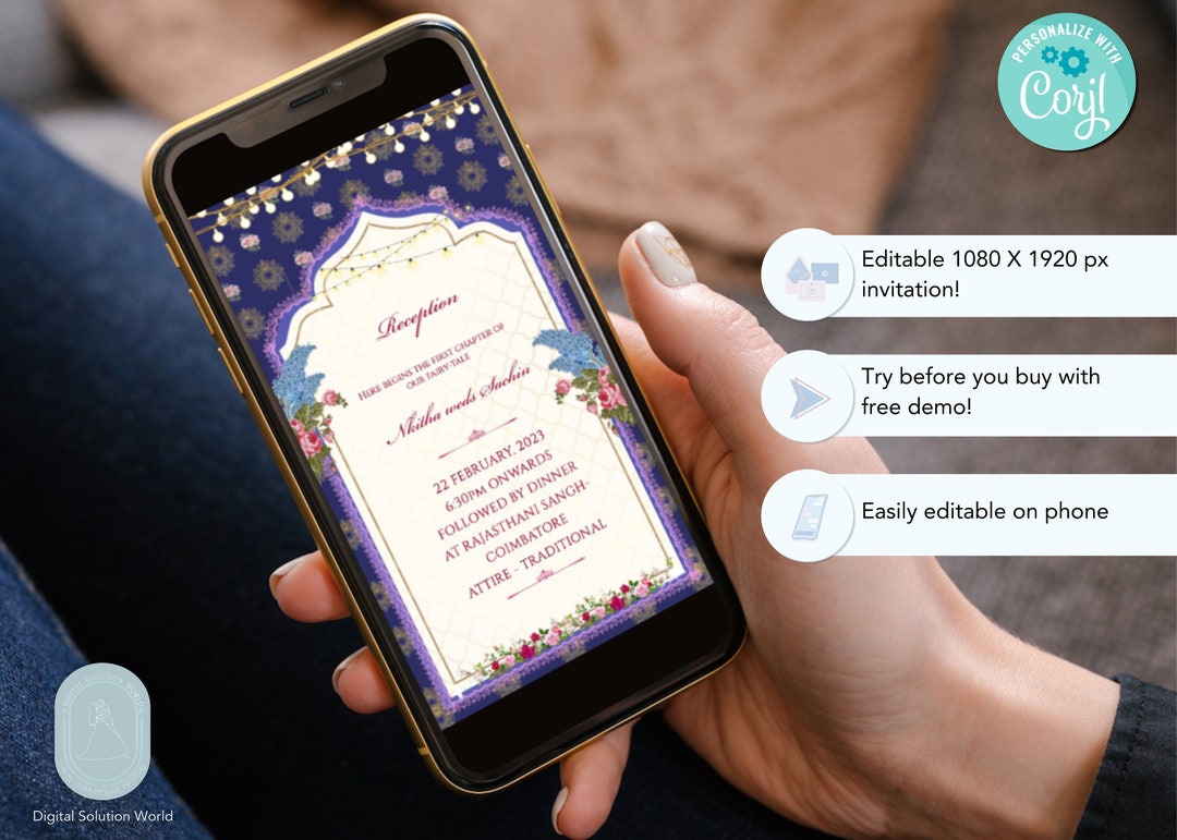 Reception Invitation Card Invitation Card for Reception Digital ...