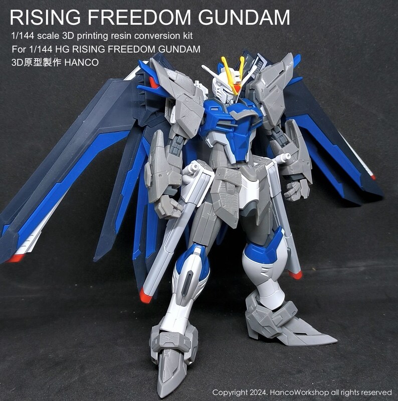 1/144 Rising Freedom 3D Printing Conversion Kit for HG Rising Freedom ...