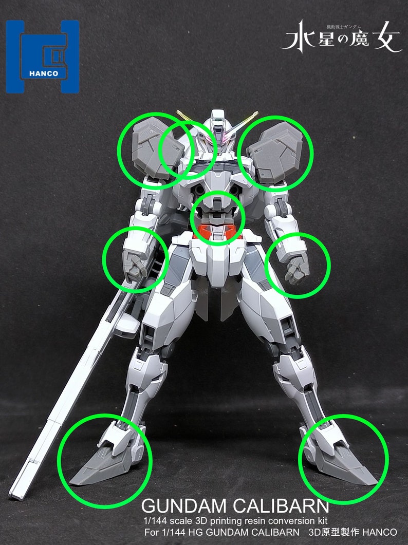1/144 Calibarn 3D Printing Conversion Kit for HG Gundam Calibarn - Etsy