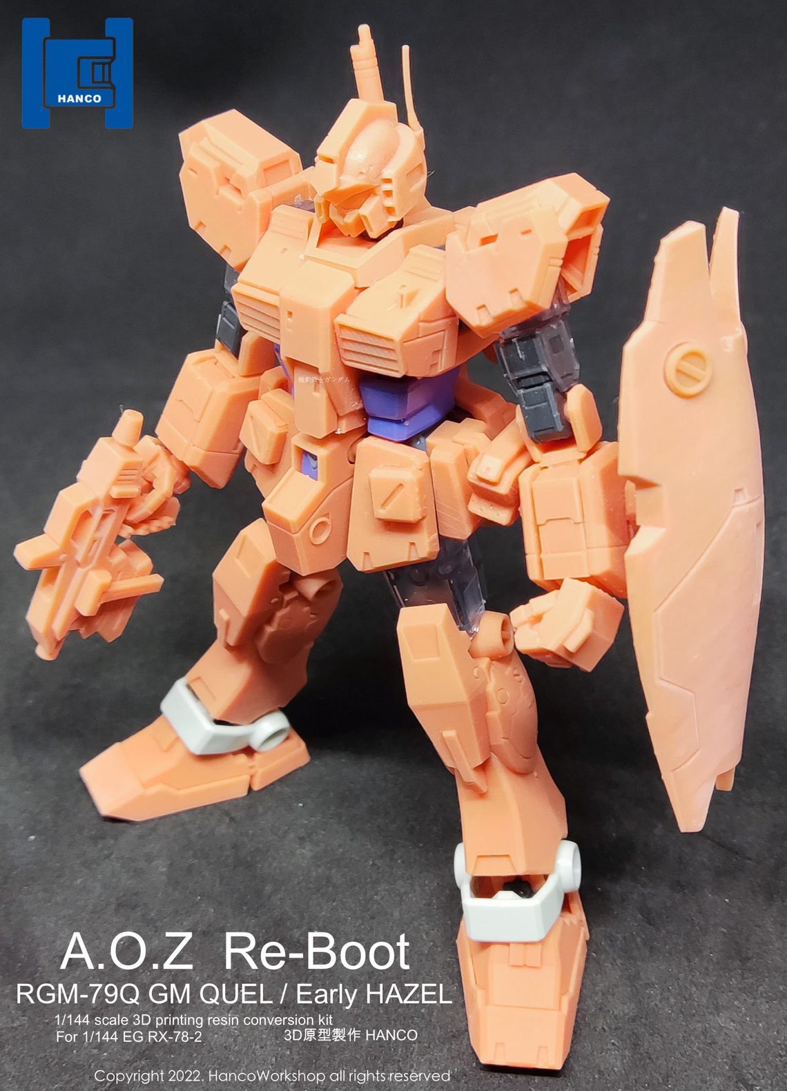 A.O.Z Re-boot RGM-79Q Gm Quel / Early Hazel 3D Printing Conversion Kit ...