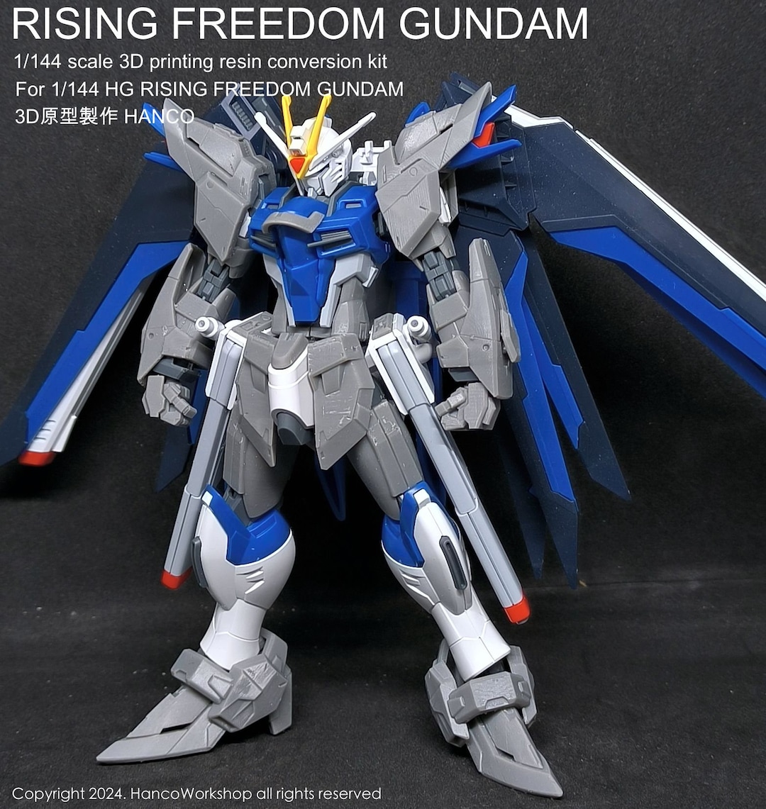 1/144 Rising Freedom 3D Printing Conversion Kit for HG Rising Freedom Gundam - Etsy