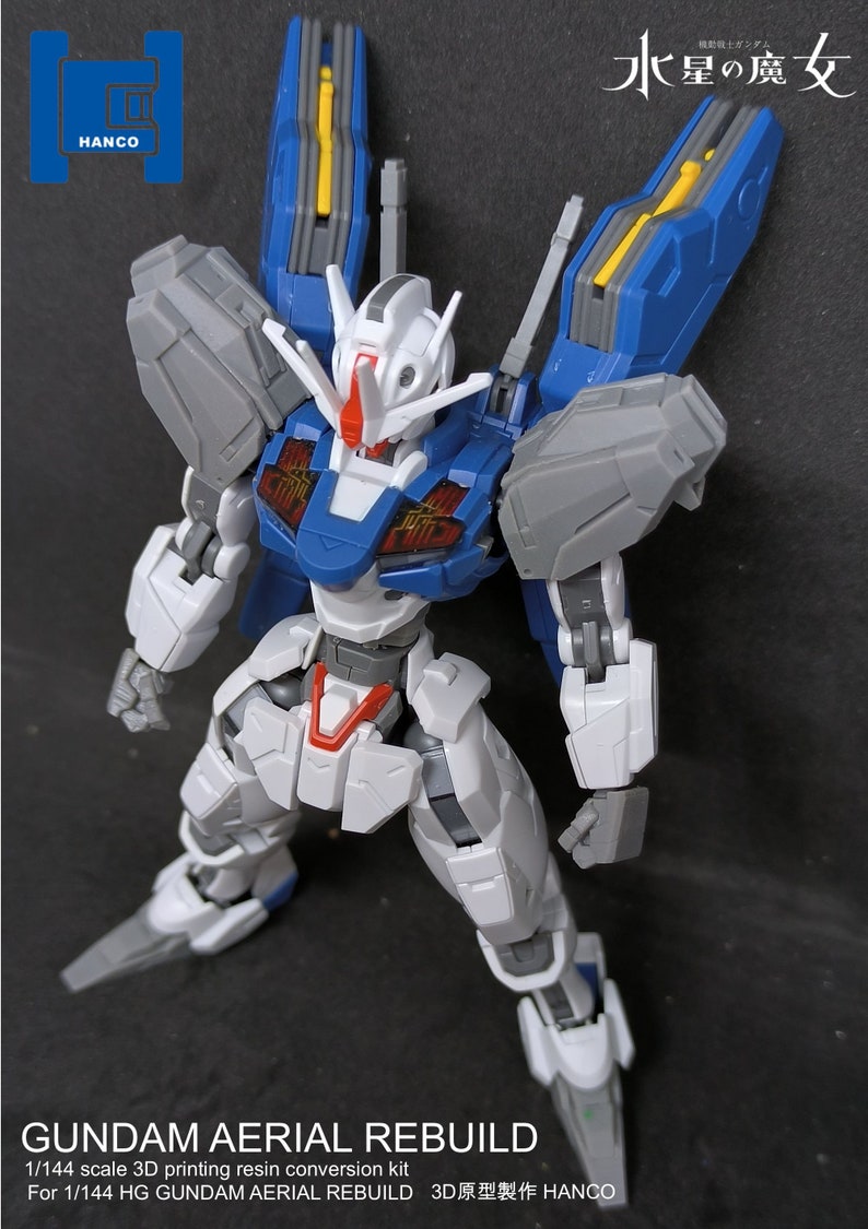 1/144 Aerial Rebuild 3D Printing Conversion Kit for HG Gundam Aerial ...