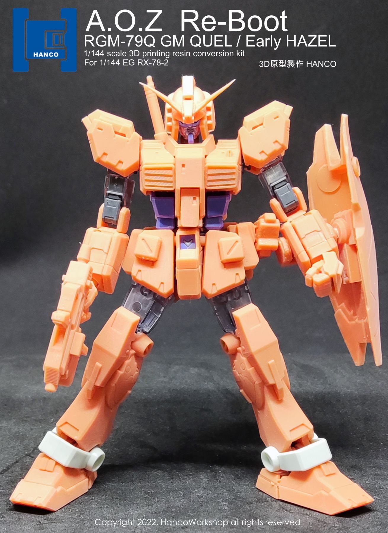 A.O.Z Re-boot RGM-79Q Gm Quel / Early Hazel 3D Printing Conversion Kit ...