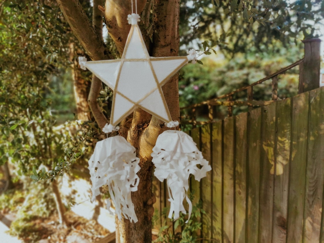 Christmas Parol DIY Kit / Philippines Tradition / White and Gold Trim ...