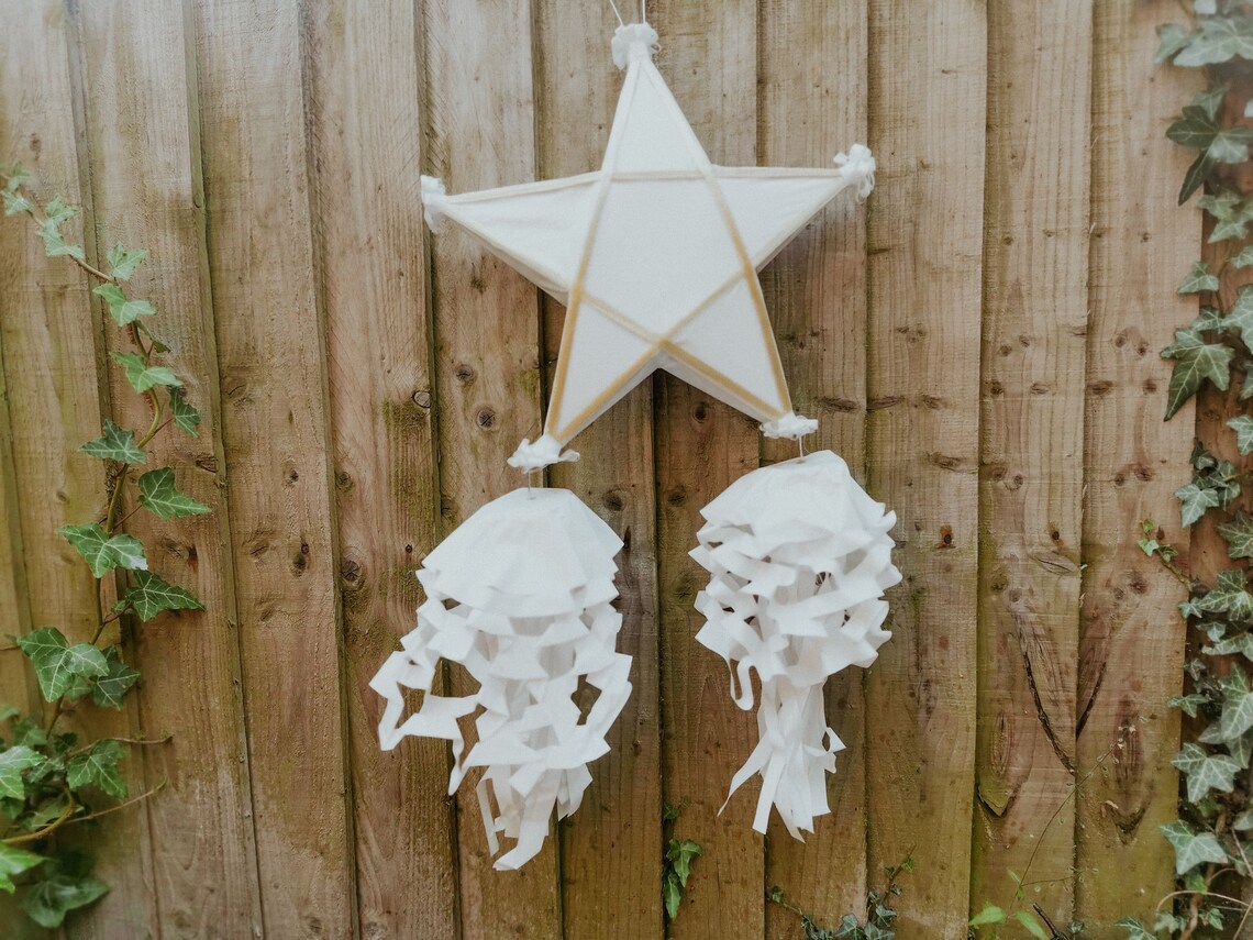 Christmas Parol DIY Kit / Philippines Tradition / White and Gold Trim ...