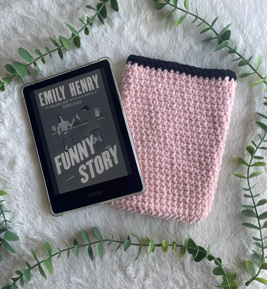 Plush Crochet Kindle Pouch, Crochet Kindle Sleeve, Kindle Accessory ...