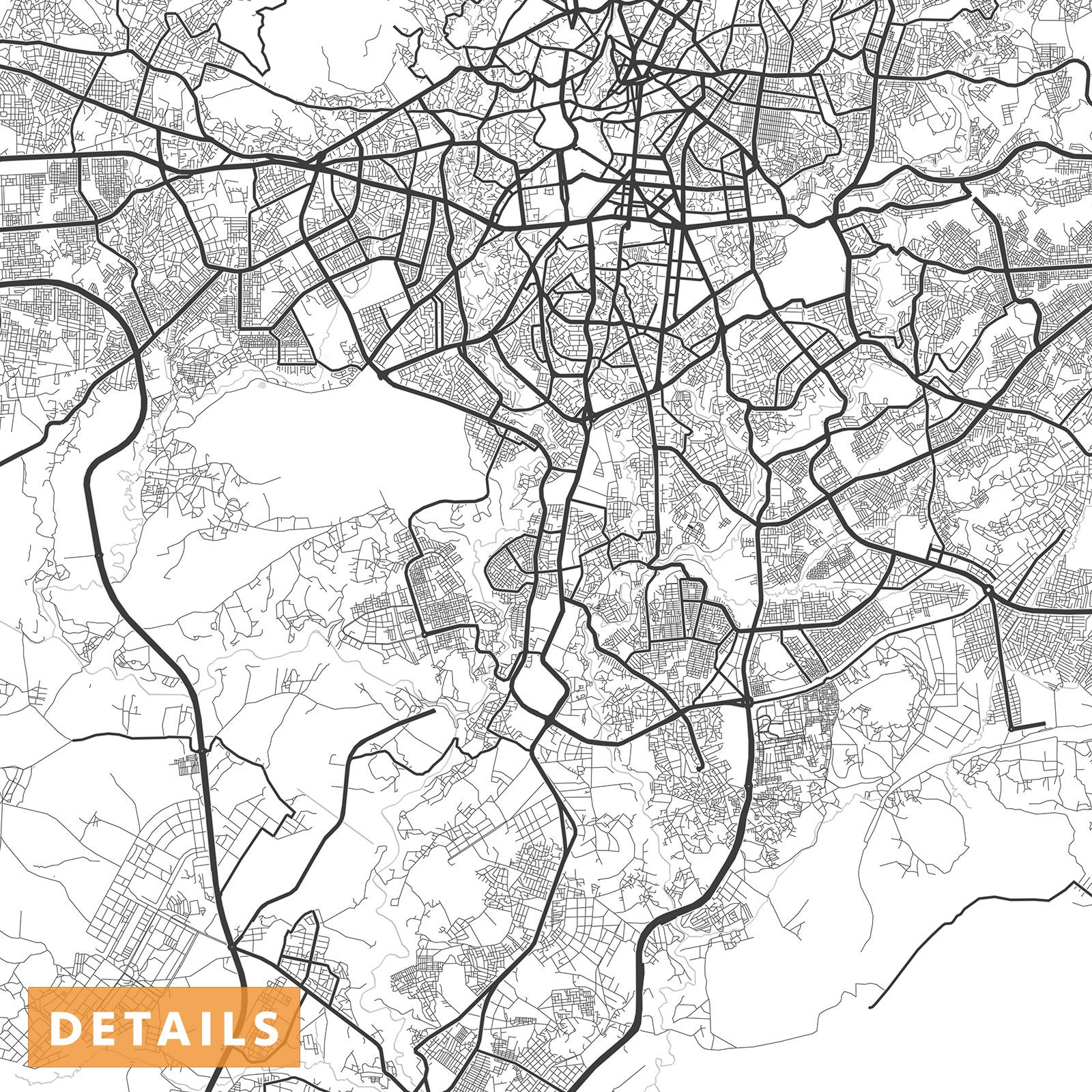 Street Map Poster of Wakanda City, Wakanda, Africa Poster Map ...