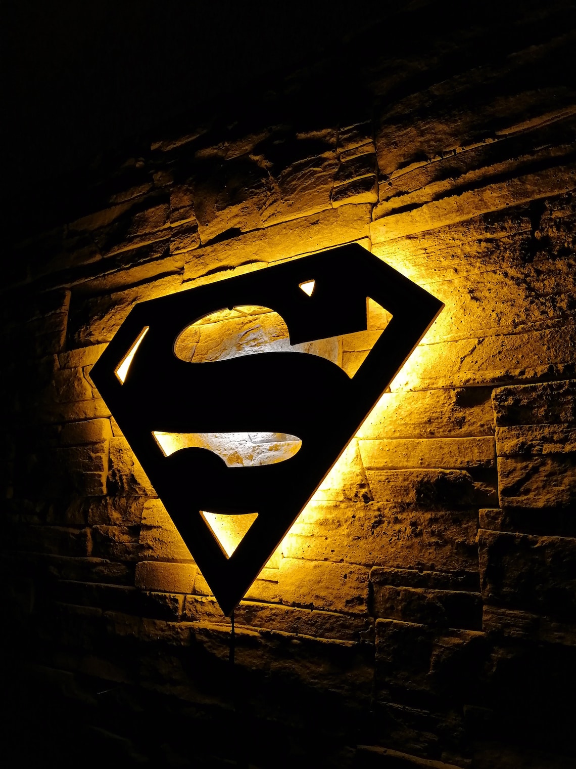Superman Logo Wall Hangings Superhero Gift Wall Art Led Sign | Etsy
