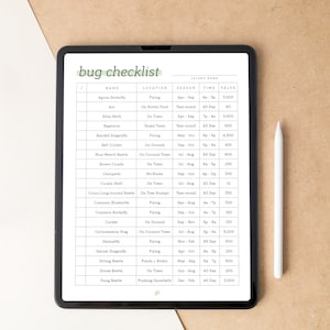 Minimalist ACNH Bug Checklist Catch Guide Modern Printable Animal ...