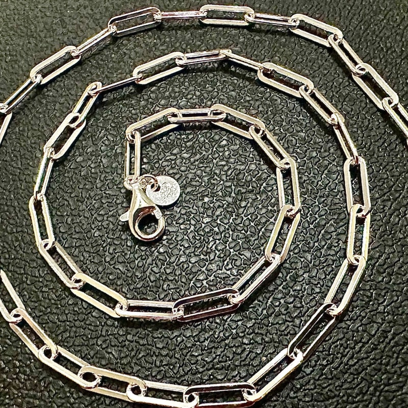 Silver Paperclip Necklace - Etsy