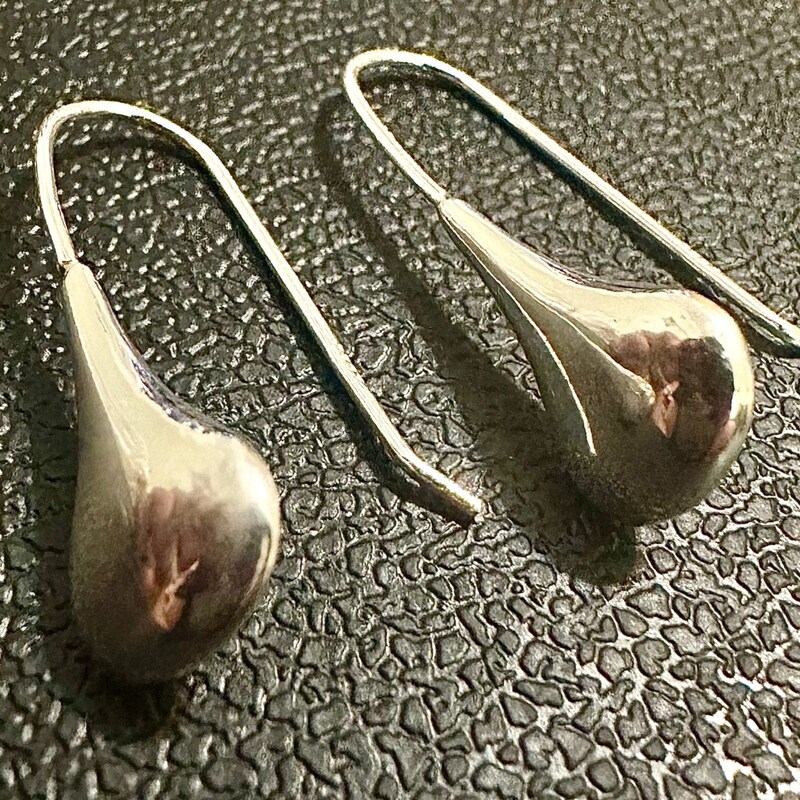 Silver Tear Drop Earrings - Etsy